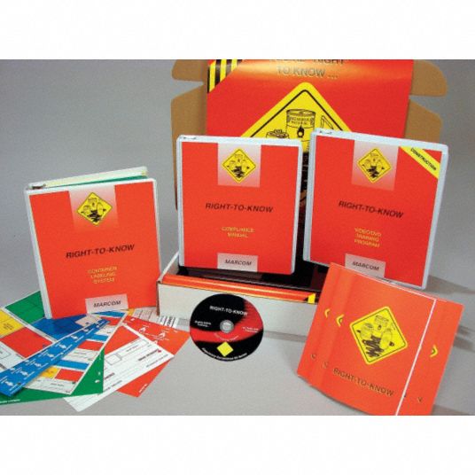 Safety Training Kit, DVD, Chemical/HAZMAT Training, English - Grainger