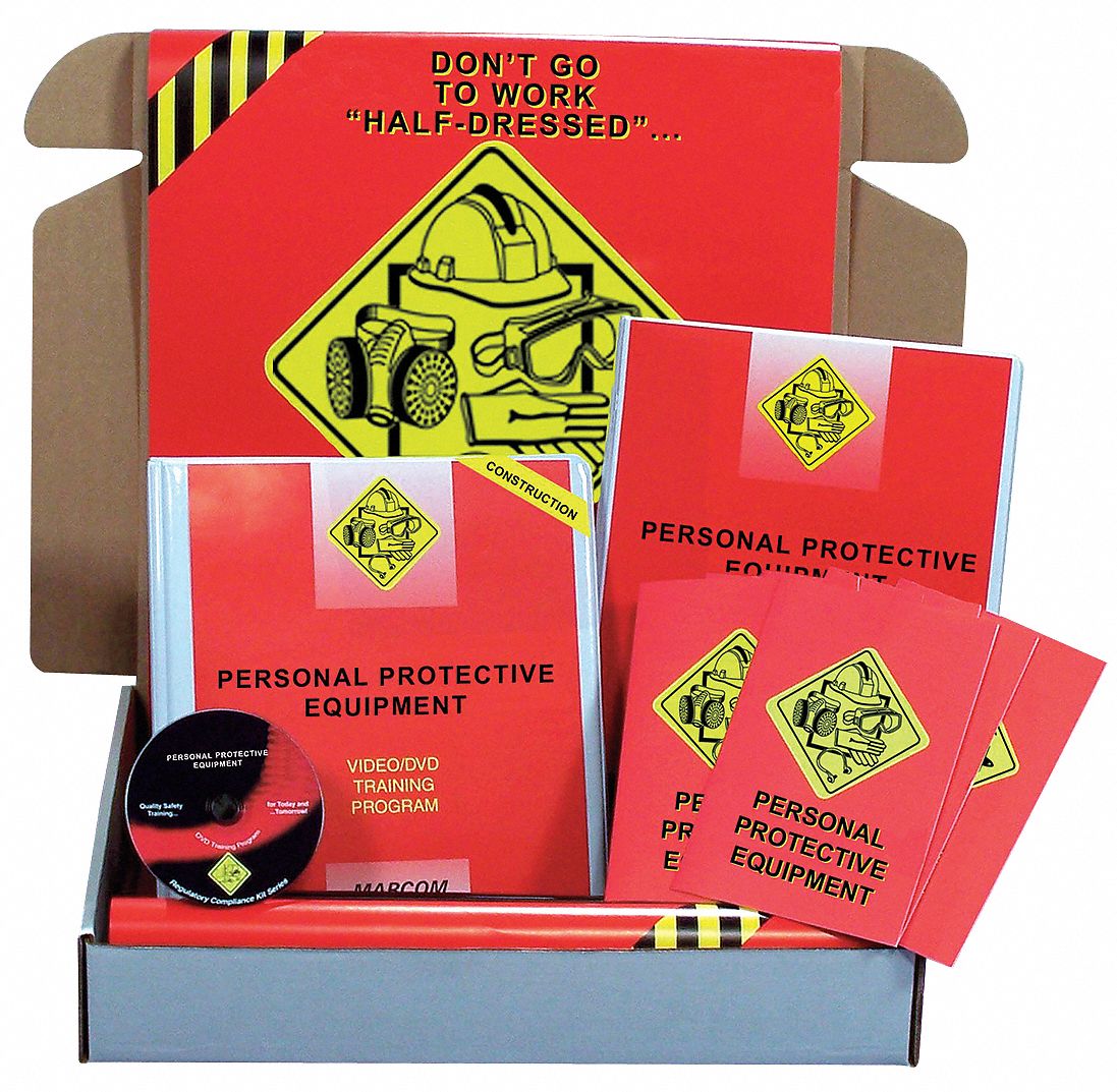 Safety Training Kit, DVD, Personal Protection Equipment, English - Grainger