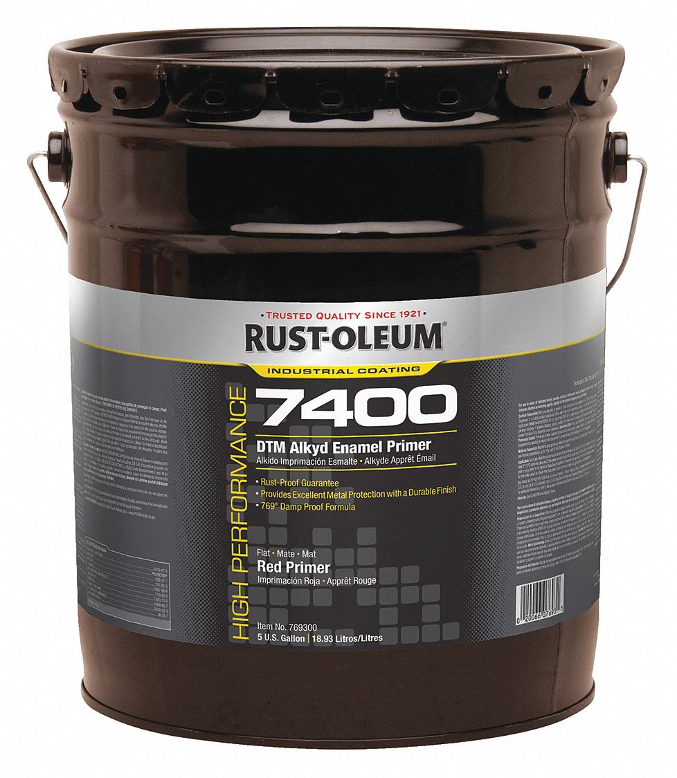RUST-OLEUM Primer: Exterior/Interior, Red, Metal/Steel, Interior ...