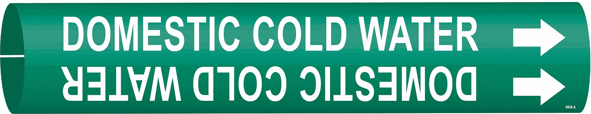 Domestic Cold Water, Green, Pipe Marker - 6H557|4048-A - Grainger