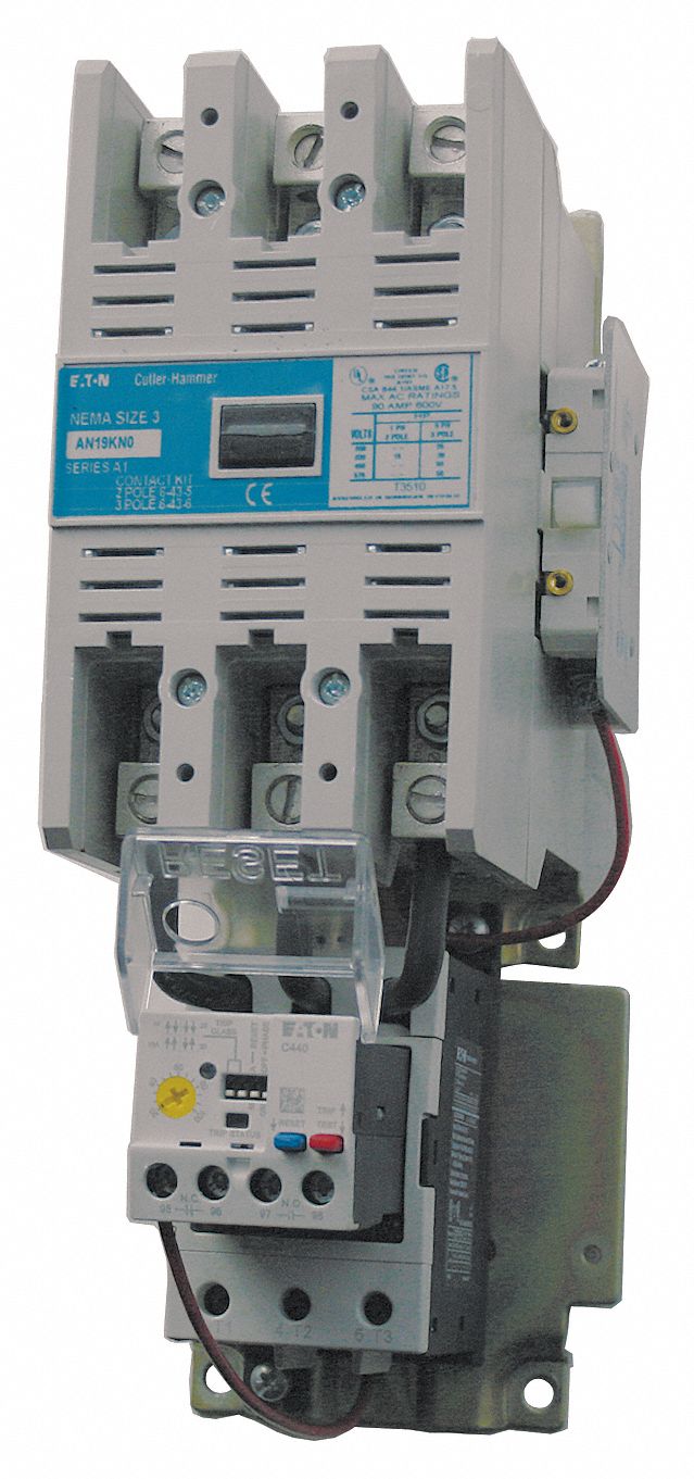 EATON, Non-Reversing, 3 Poles, NEMA Magnetic Motor Starter - 41N977 ...
