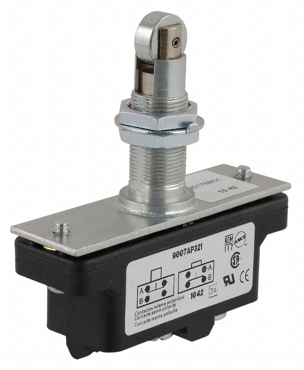 TELEMECANIQUE SENSORS, Roller Plunger Actuator, 1NO/1NC, Snap Action ...