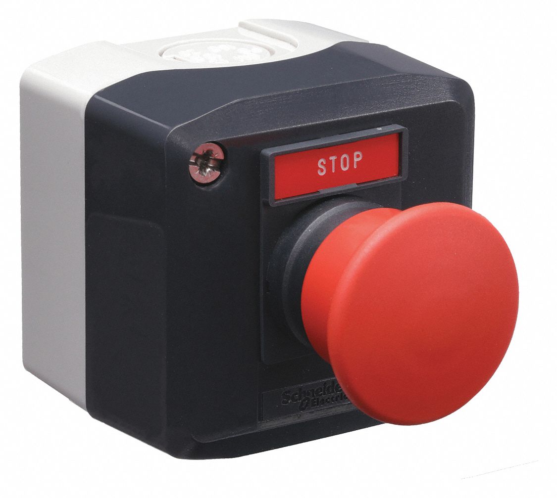 SCHNEIDER ELECTRIC, Mushroom Head Push Button, 0 Pilot Lights, Control Station - 6HK26 ...