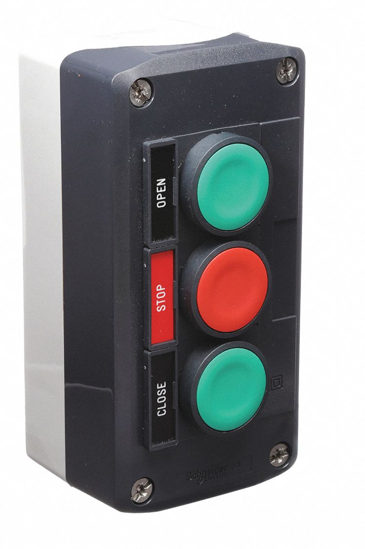 SCHNEIDER ELECTRIC, (3) Push Buttons, 0 Pilot Lights, Control Station ...