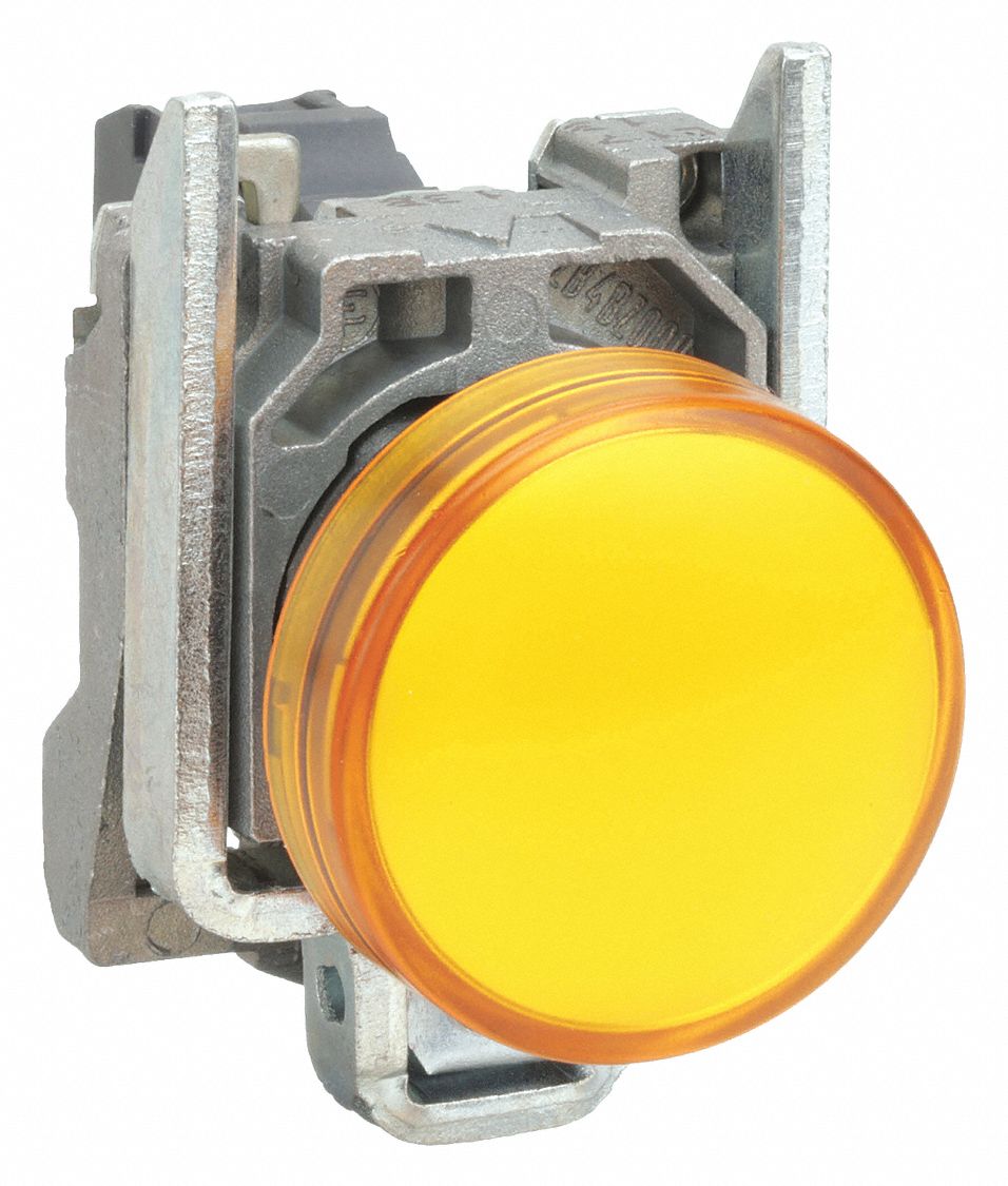 SCHNEIDER ELECTRIC, 22 mm Panel Mounting Size, Orange, Pilot Light ...
