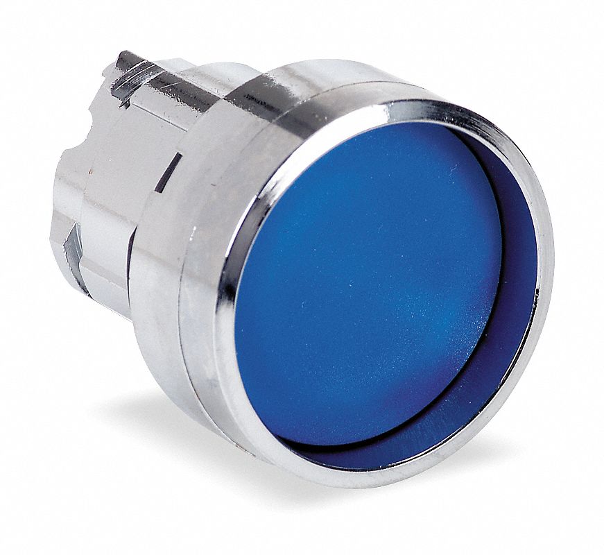 SCHNEIDER ELECTRIC, Blue, 22 mm Mounting Size, Recessed Push Button ...
