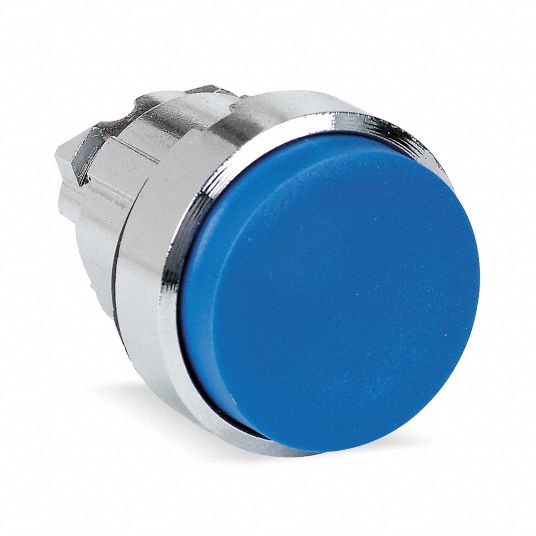 SCHNEIDER ELECTRIC, 22 mm Mounting Size, Metallic, Extended Push Button ...