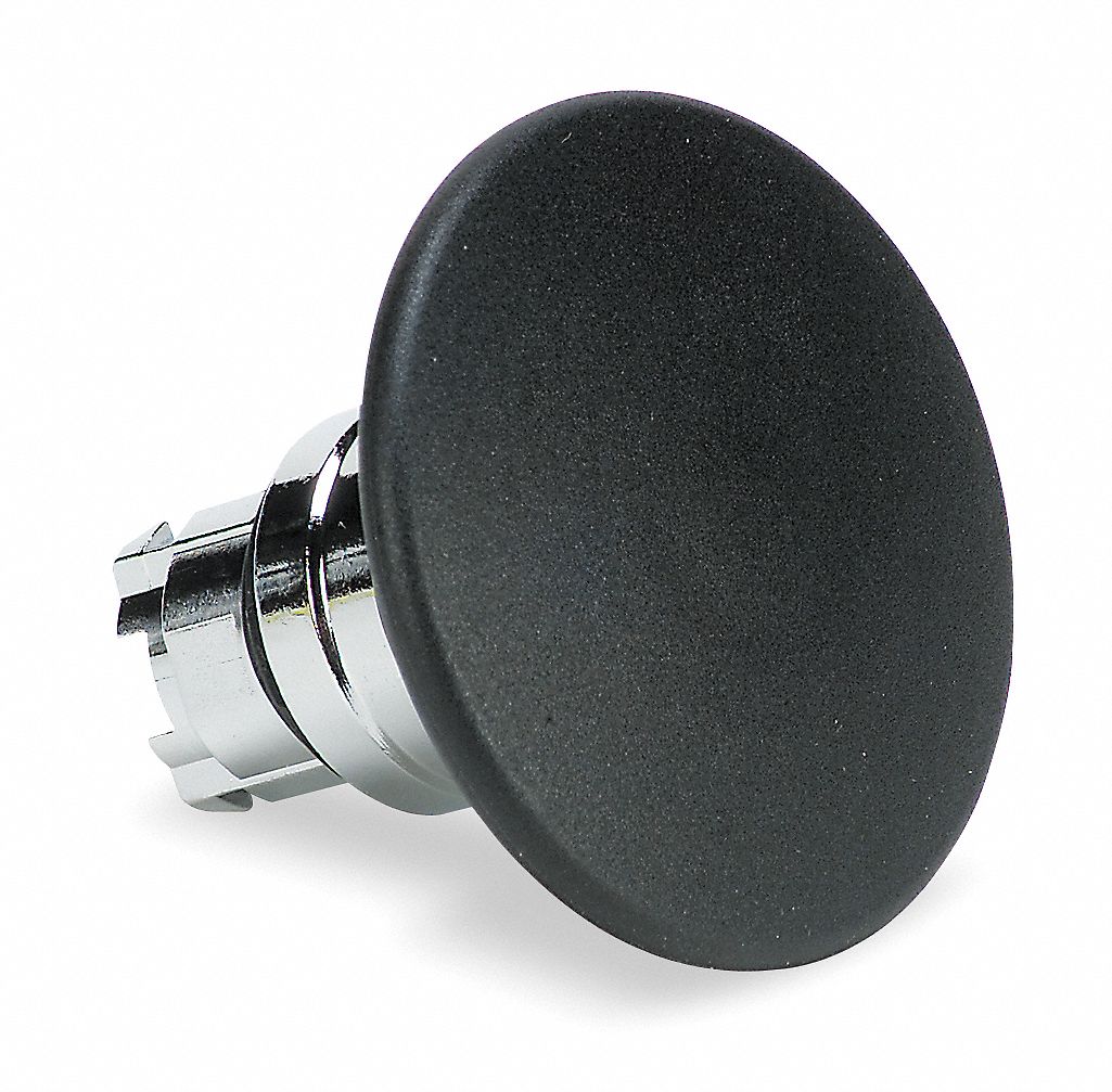 SCHNEIDER ELECTRIC, Black, 22 mm Mounting Size, Mushroom Head Push ...