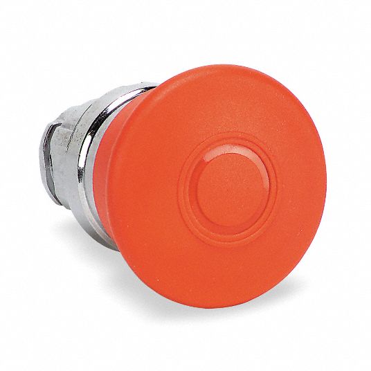 SCHNEIDER ELECTRIC, Red, 22 mm Mounting Size, Mushroom Head Push Button - 6HP72|ZB4BT4 - Grainger