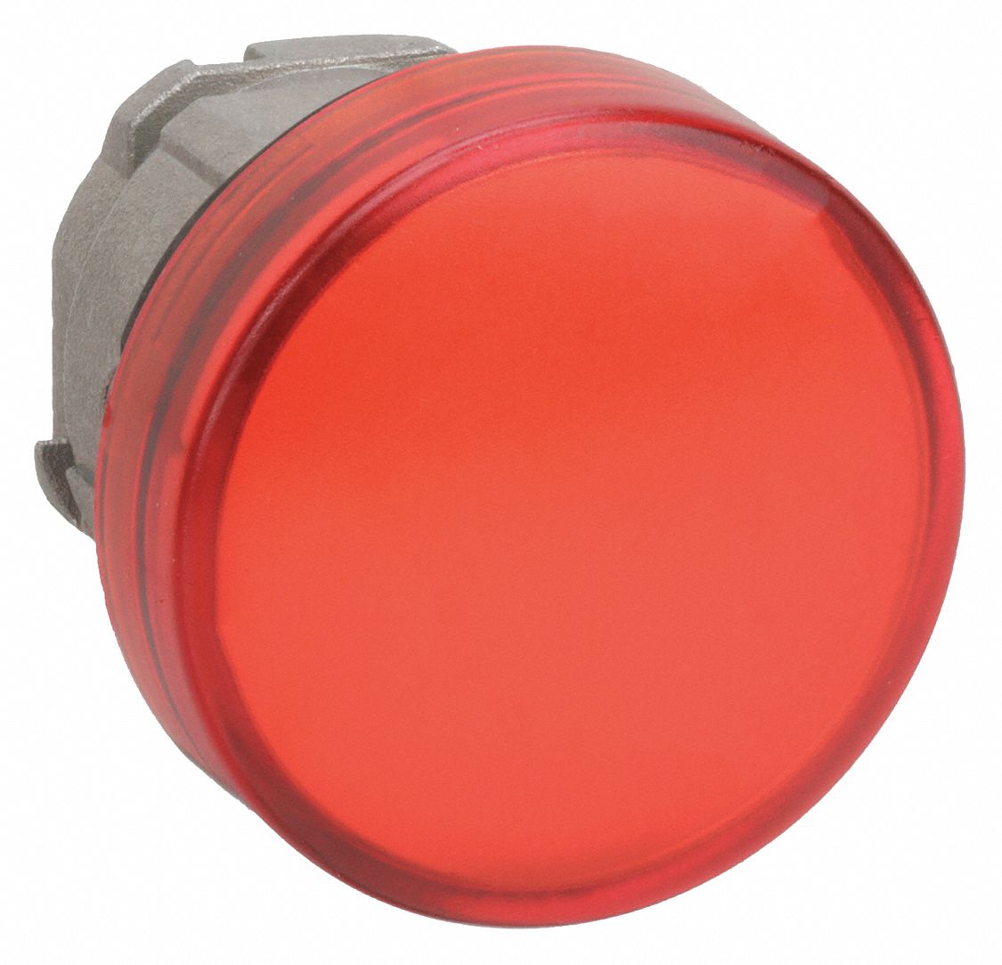 SCHNEIDER ELECTRIC, 22 mm Panel Mounting Hole Dia, Red, Pilot Light ...