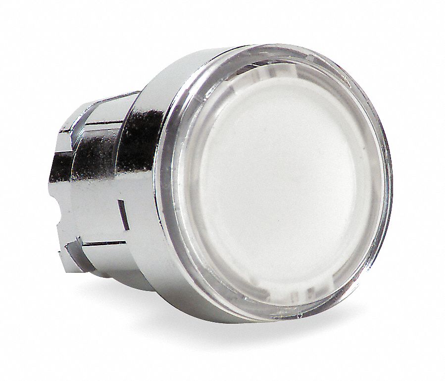 SCHNEIDER ELECTRIC, 22 mm Mounting Size, Metallic, Flush Push Button ...