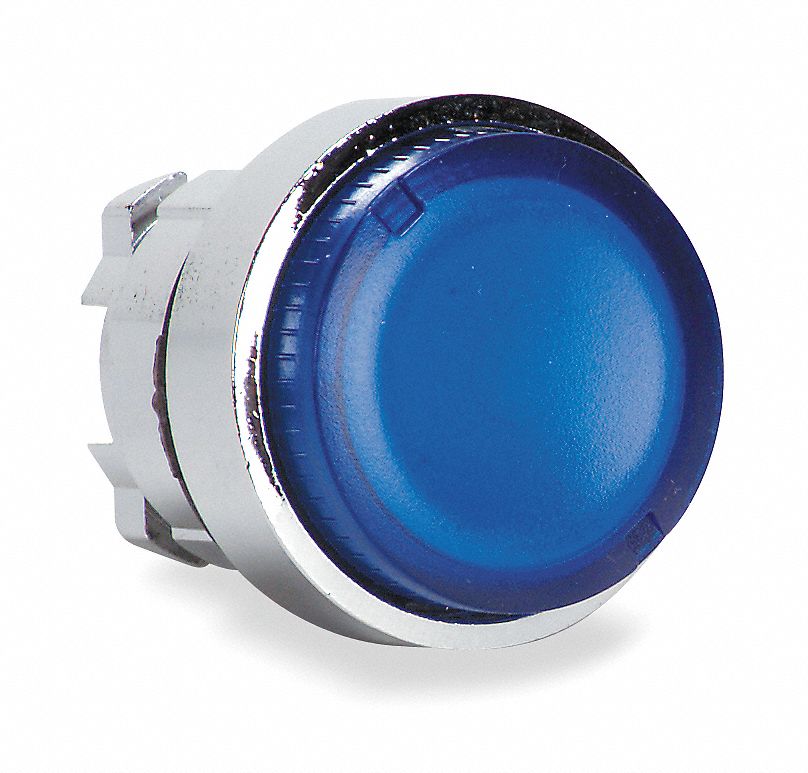 SCHNEIDER ELECTRIC, Blue, 22 mm Mounting Size, Flush Push Button ...