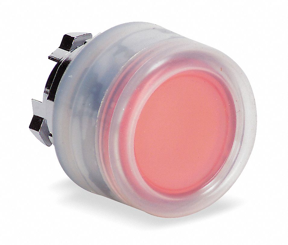 SCHNEIDER ELECTRIC, Red, 22 mm Mounting Size, Flush Push Button - 6HR68 ...