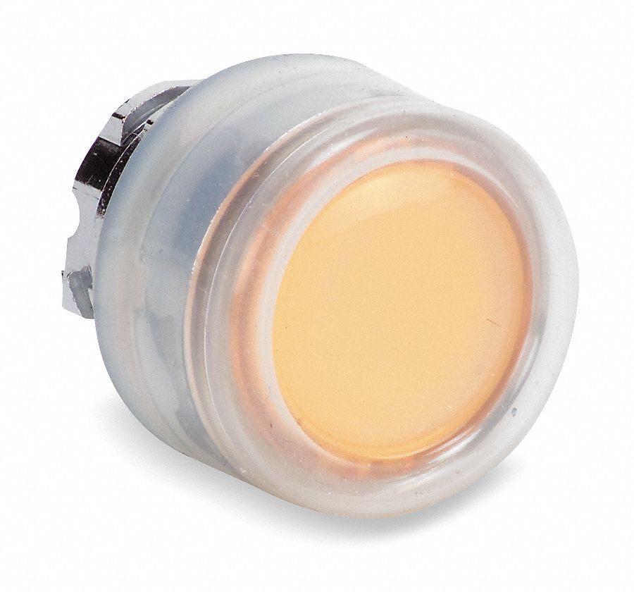 SCHNEIDER ELECTRIC, Orange, 22 mm Mounting Size, Flush Push Button ...