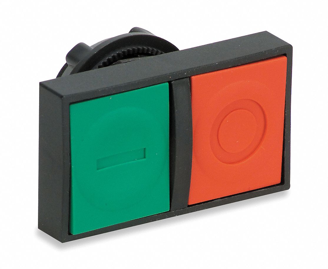 Push Button Operator, Size: 22mm, Number of Heads: 2 - Grainger