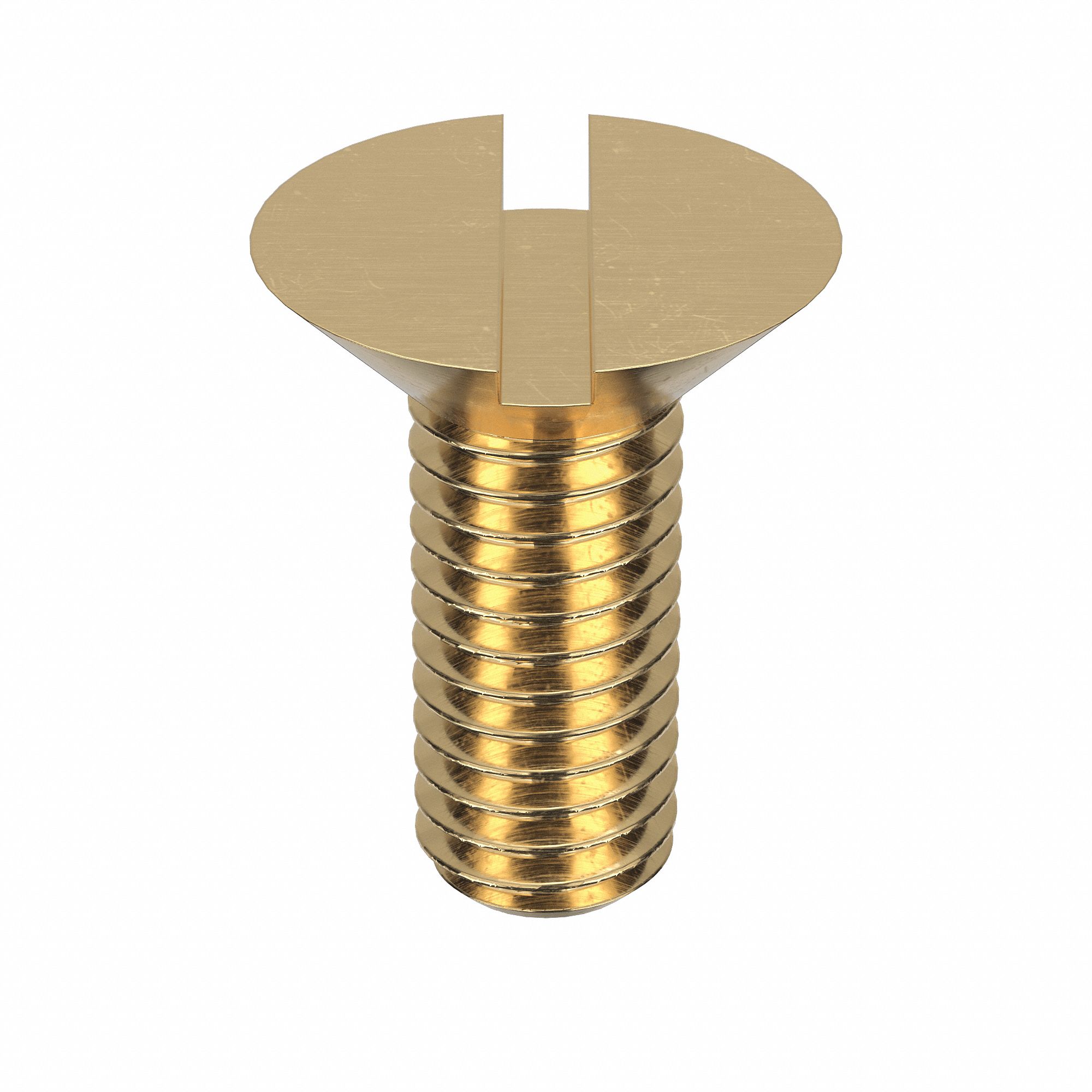 APPROVED VENDOR MACHINE SCREW, M6 THREAD SIZE, 16MM L, BRASS, PLAIN FINISH, FLAT, SLOTTED ...
