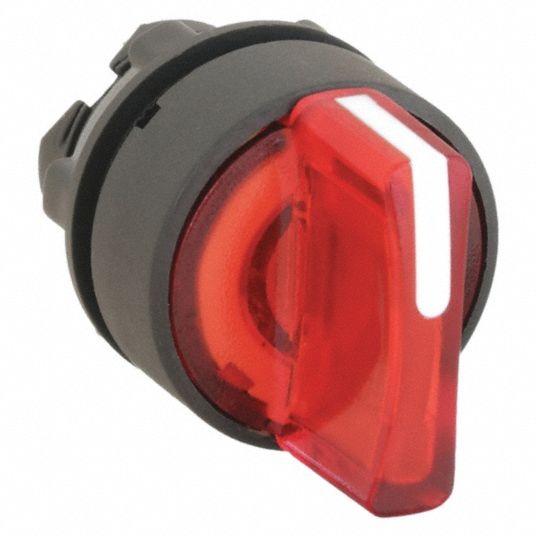 SCHNEIDER ELECTRIC, 22 mm Panel Mount Size, 2 Positions, Short-Handled Selector Switch - 6HV26 ...