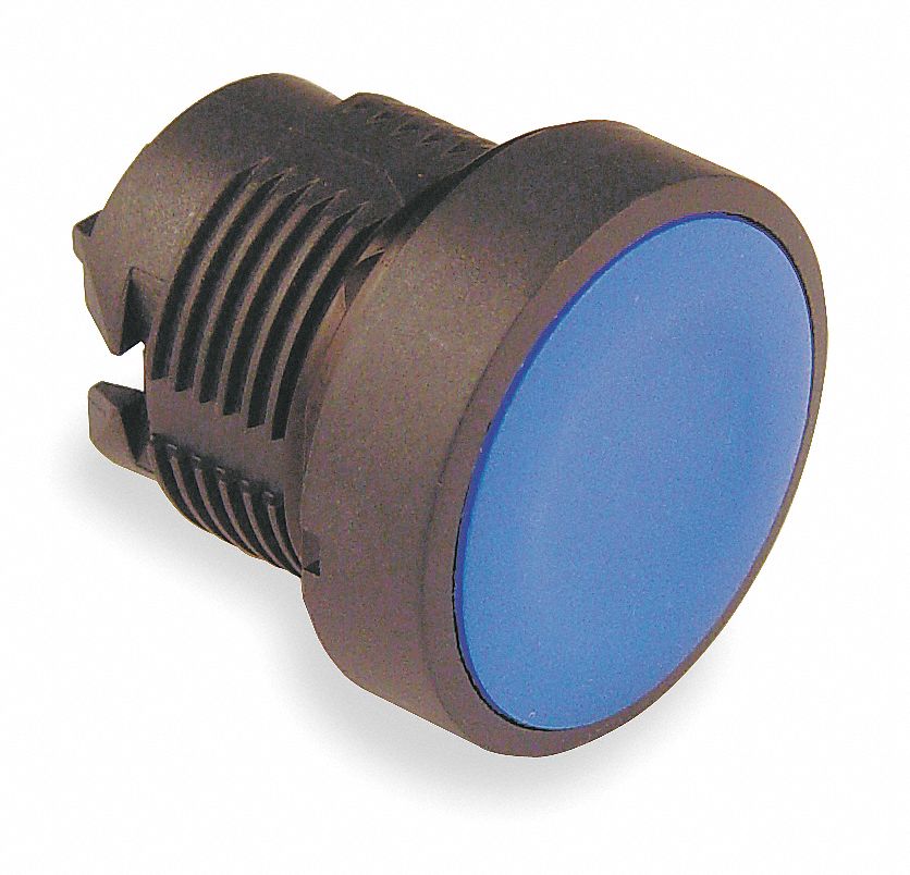 SCHNEIDER ELECTRIC, Blue, 22 mm Mounting Size, Extended Push Button ...