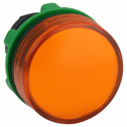 SCHNEIDER ELECTRIC, 22 mm Panel Mounting Hole Dia, Yellow, Pilot Light ...