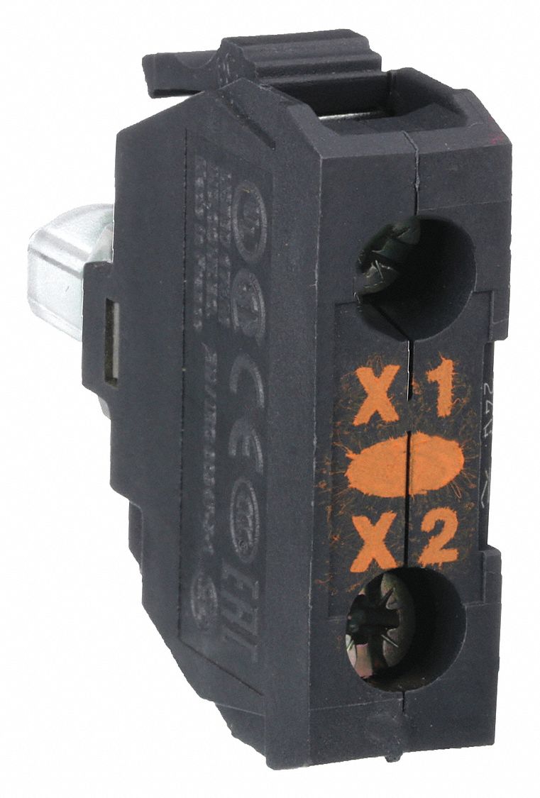 SCHNEIDER ELECTRIC, 22 mm Size, Yellow, Lamp Module - 6HZ53|ZBVB5 ...