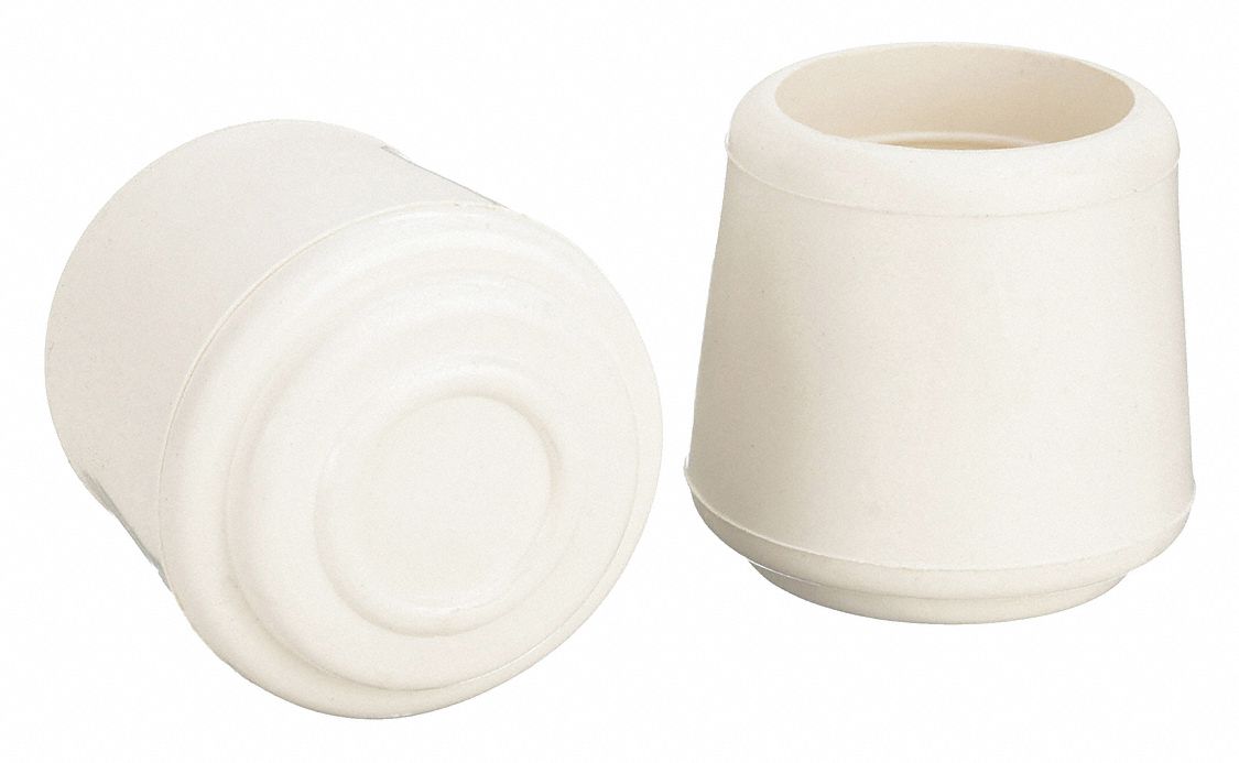 Rubber, Round, Furniture Protective Leg Tips - 6J564|6J564 - Grainger