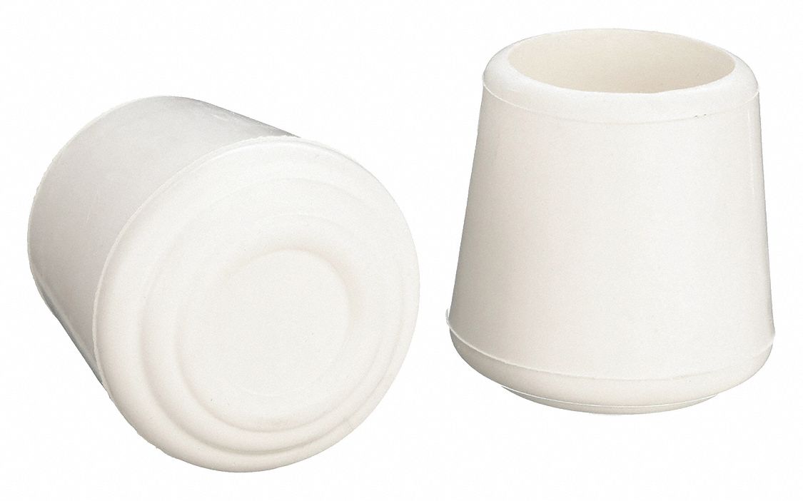 Rubber, Round, Furniture Protective Leg Tips - 6J565|6J565 - Grainger
