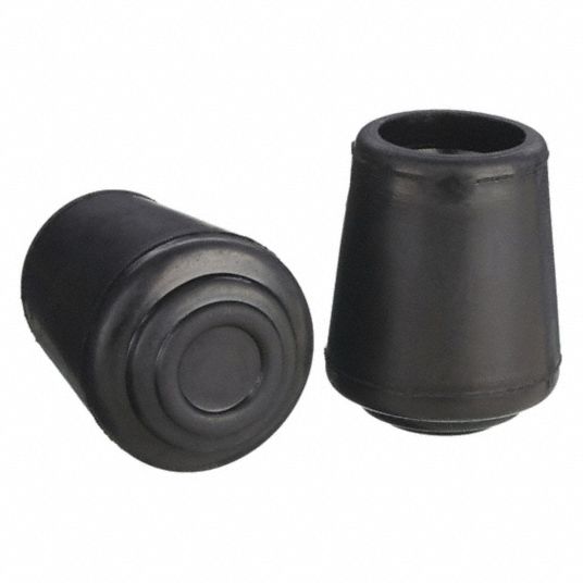 Rubber, Round, Furniture Protective Leg Tips - 6J569|6J569 - Grainger