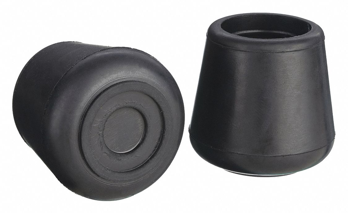 Rubber, Round, Furniture Protective Leg Tips - 6J570|6J570 - Grainger