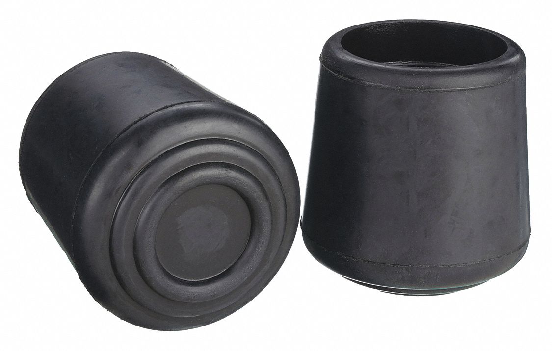 Rubber, Round, Furniture Protective Leg Tips - 6J571|6J571 - Grainger