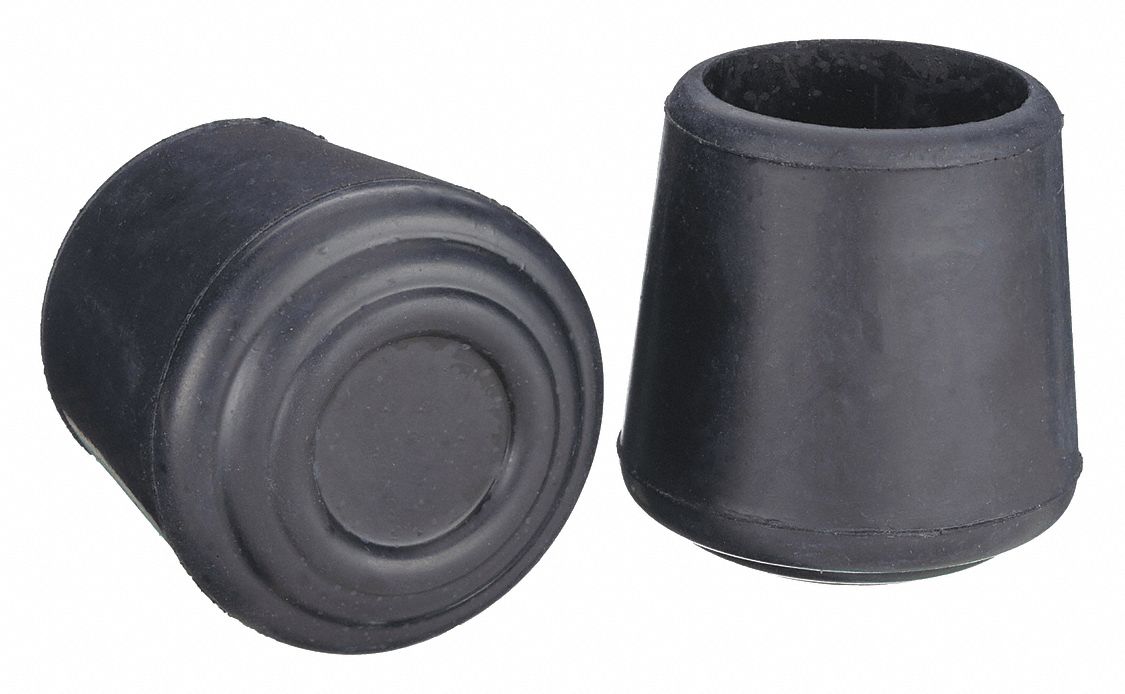 Rubber, Round, Furniture Protective Leg Tips - 6J573|6J573 - Grainger