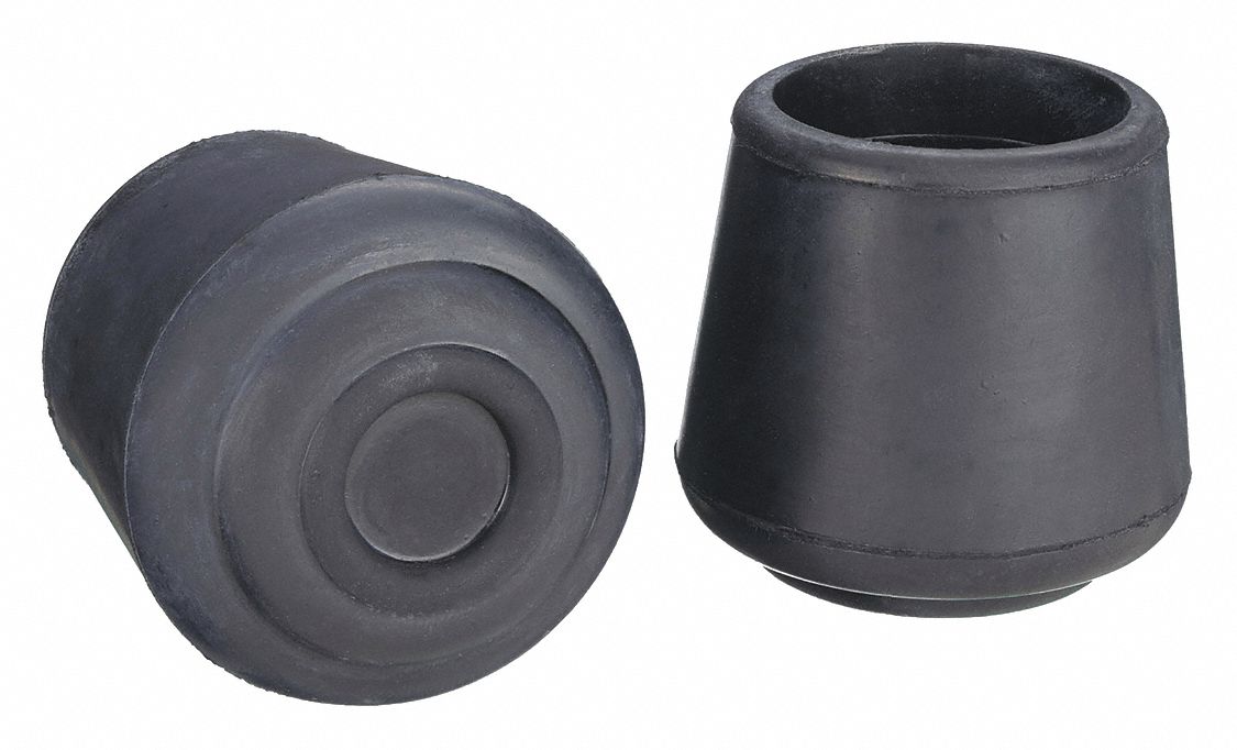 Rubber, Round, Furniture Protective Leg Tips - 6J574|6J574 - Grainger