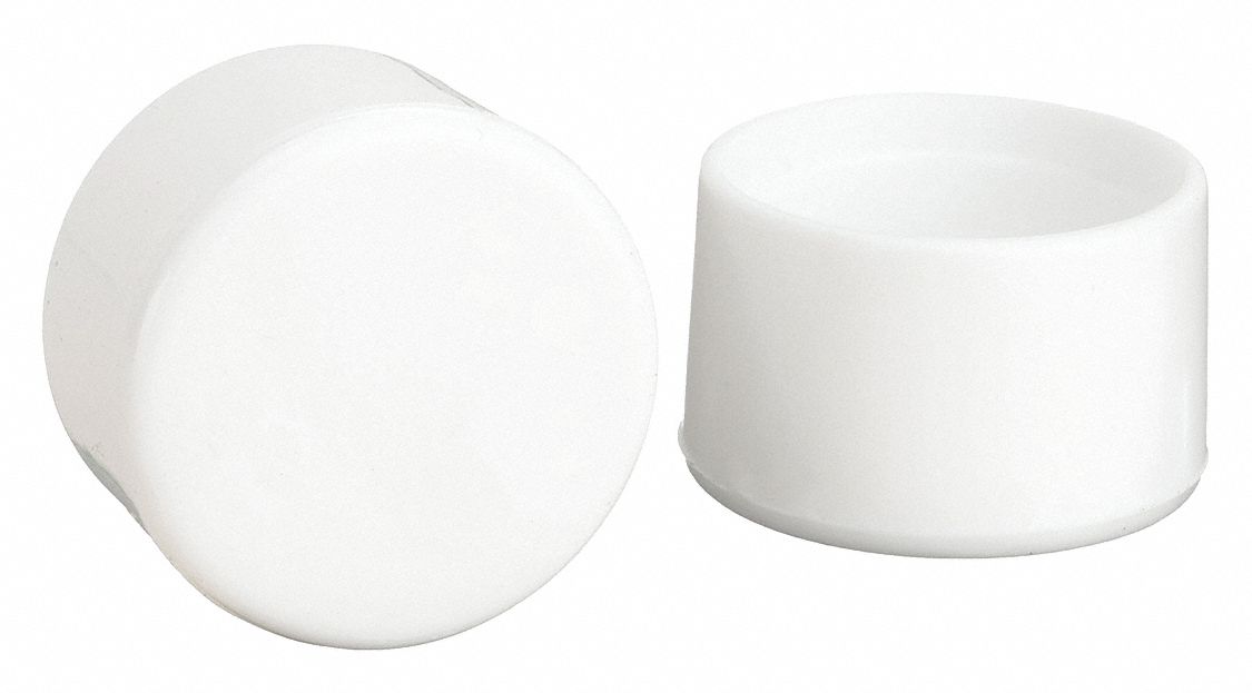 Plastic, Round, Furniture Protective Leg Tips - 6J589|6J589 - Grainger