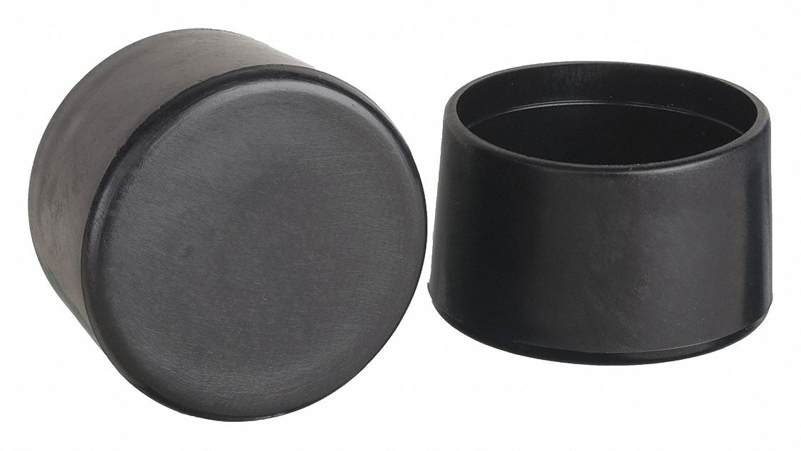 Plastic, Round, Furniture Protective Leg Tips - 6J598|6J598 - Grainger