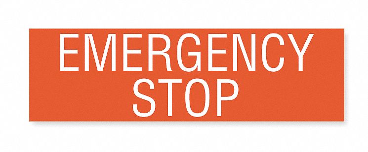 SCHNEIDER ELECTRIC 22mm Rectangular Emergency Stop Legend Plate ...