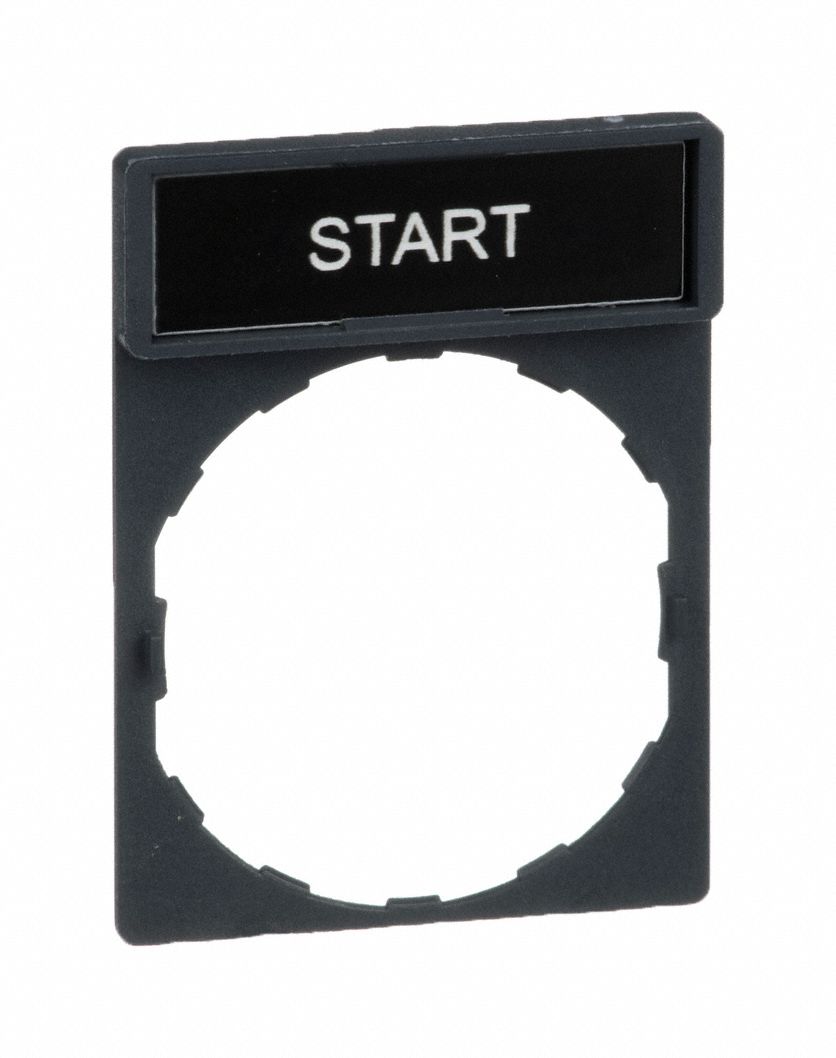 22 mm Panel Mounting Size, Rectangular, Legend Plate - 6JC44|ZBY2303 - Grainger