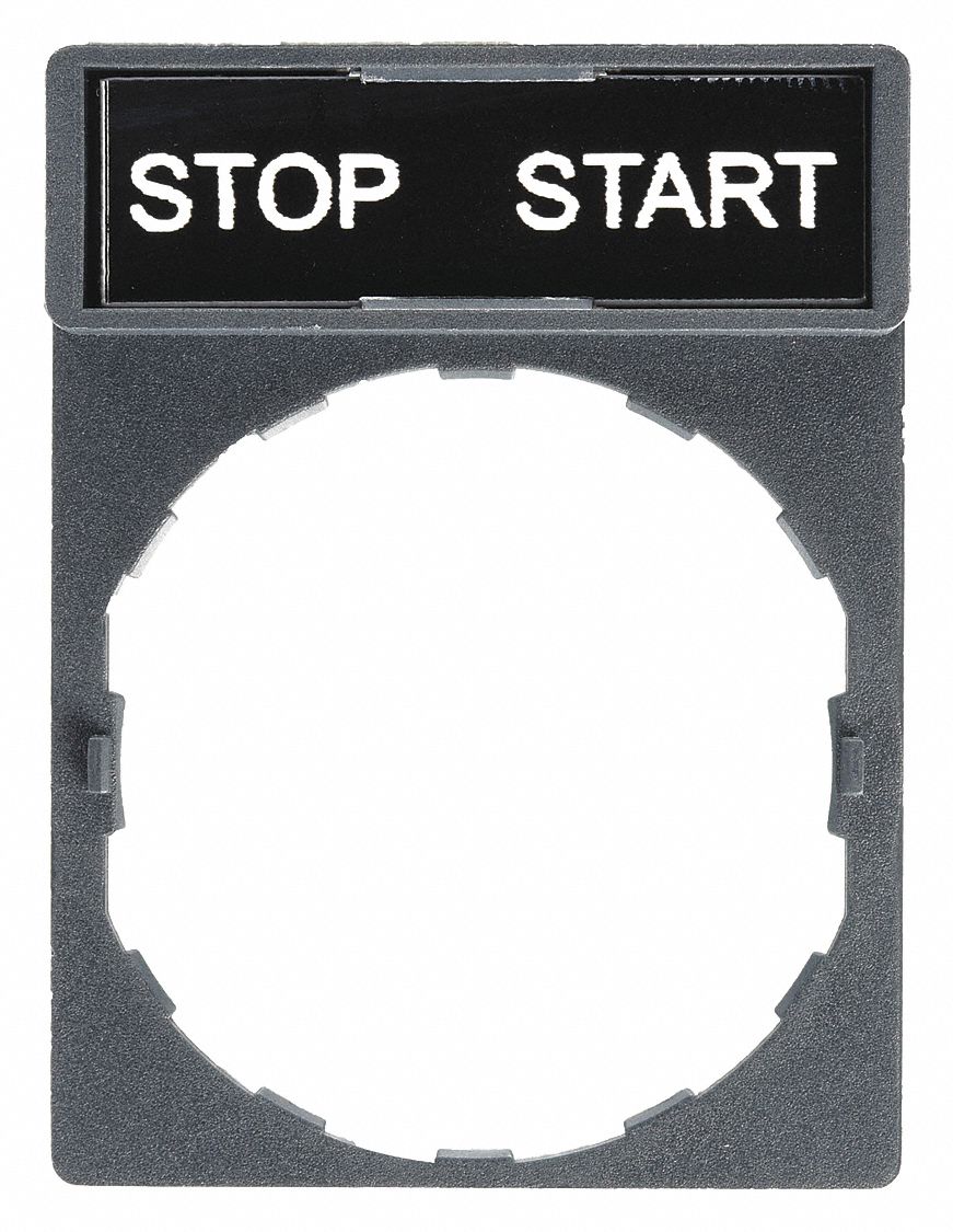 22 mm Panel Mounting Size, Rectangular, Legend Plate - 6JC66|ZBY2366 - Grainger