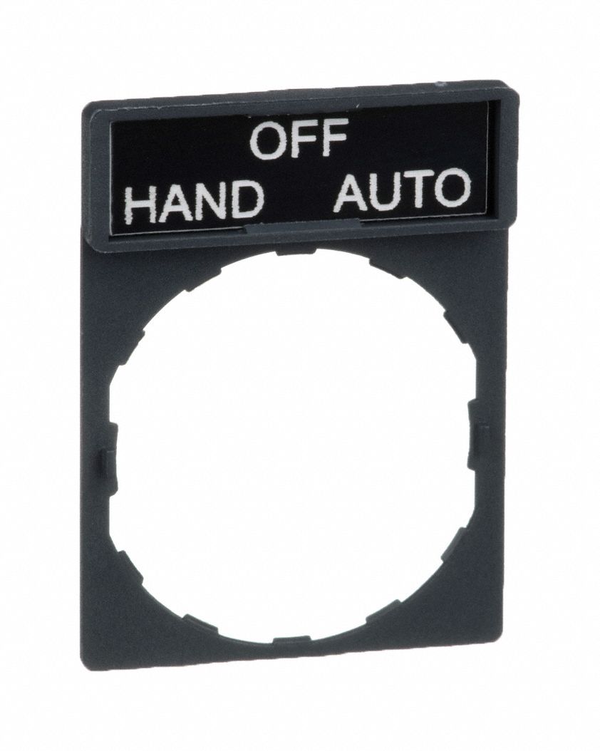 22 mm Panel Mounting Size, Rectangular, Legend Plate - 6JC69|ZBY2387 - Grainger