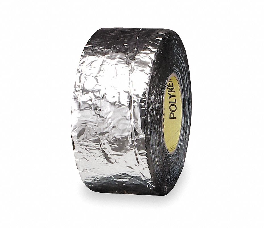 POLYKEN Cinta de Lámina 360 Aluminio Caucho Plateado 72mm x 31m ...