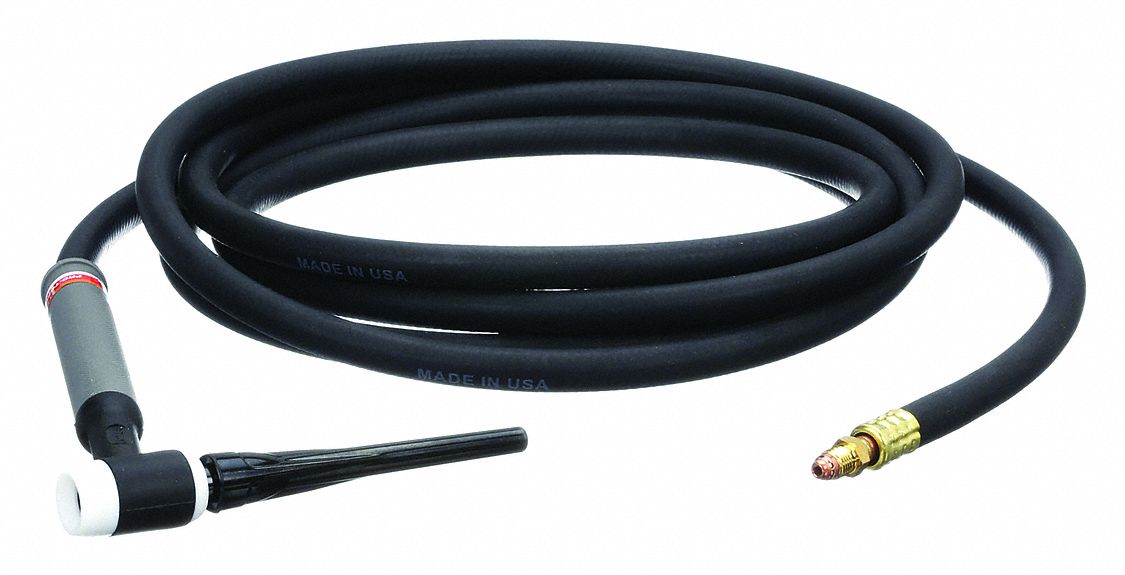 LINCOLN ELECTRIC TIG TORCH, AIR-COOLED, PTA-17, 12½ FT, RUBBER, 1-PIECE ...