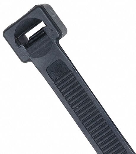 Cable Tie, Standard, Color Black, PK 50 - Grainger