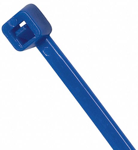 Cable Tie, Standard, Color Blue, PK 100 - Grainger