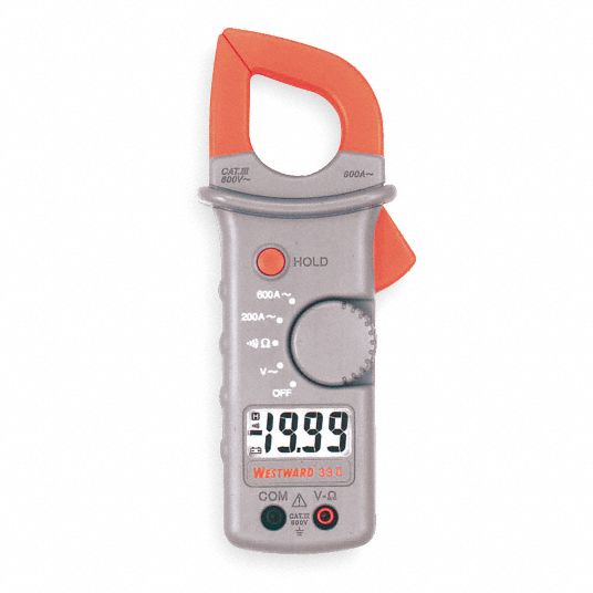 Digital Clamp On Ammeter, 1.1 in (28 mm) Jaw Capacity - Grainger