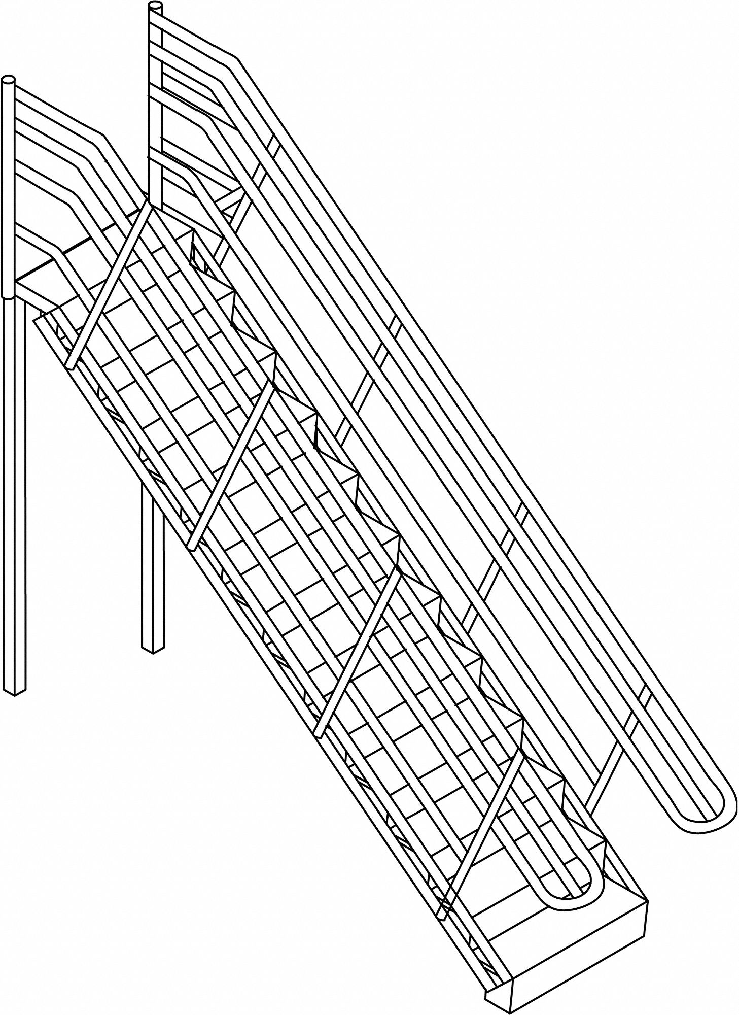 Stair,15 Ft Length - Grainger
