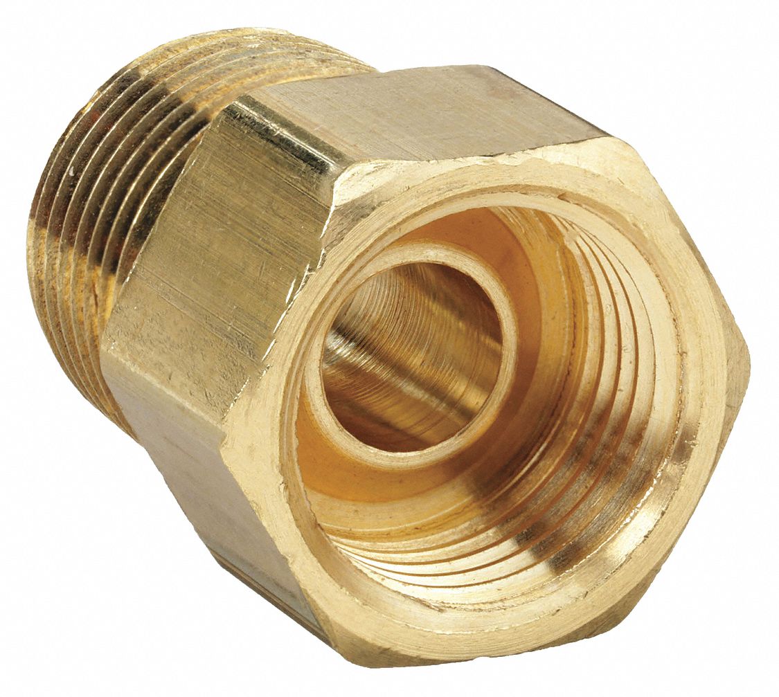 1/2 in OD x 1/2 in Pipe Fitting Size, Flared/Threaded, Flared Fitting ...