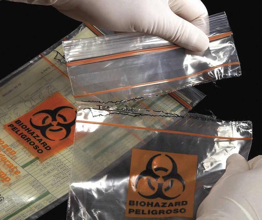 Polyethylene, Biohazard, Sampling Bag - 6JYP4|SBL2X69B5 - Grainger