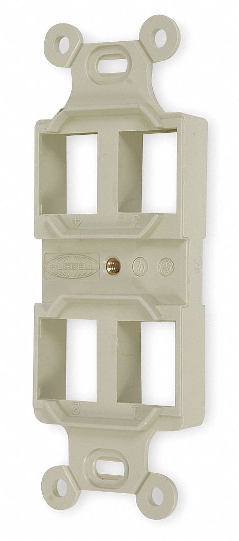 HUBBELL PREMISE WIRING, Duplex, Bright White, Outlet Frame - 6KB28 ...