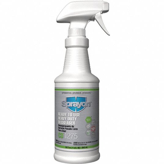 SPRAYON Degreaser: Solvent Based, Trigger Spray Bottle, 32 oz Container ...