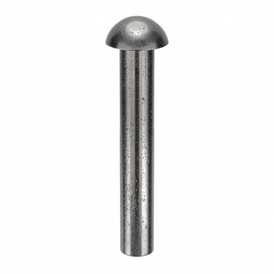 Inch, Dome, Solid Rivet,1 in L,Dome,PK150 - 6KE66|350516U.1 - Grainger