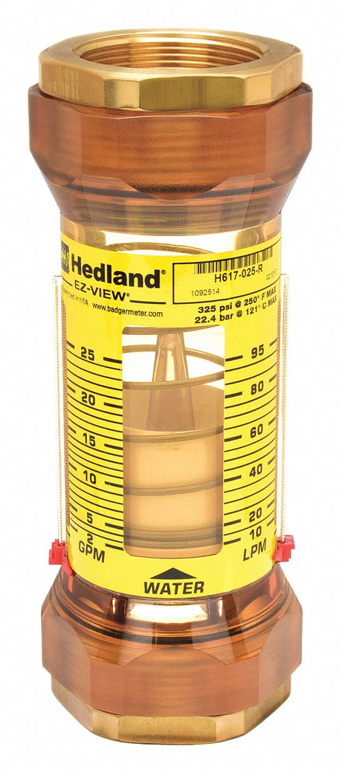 HEDLAND, Flow Meter, Scale, Mechanical Flowmeter - 6KFD4|H617-025-R ...