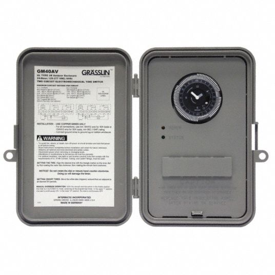 INTERMATIC Electromechanical Timer: 24 hr Nominal Max. Time Setting ...